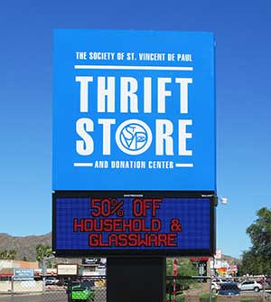 Thrift Store Installs LED Sign, Experiences Record Sales