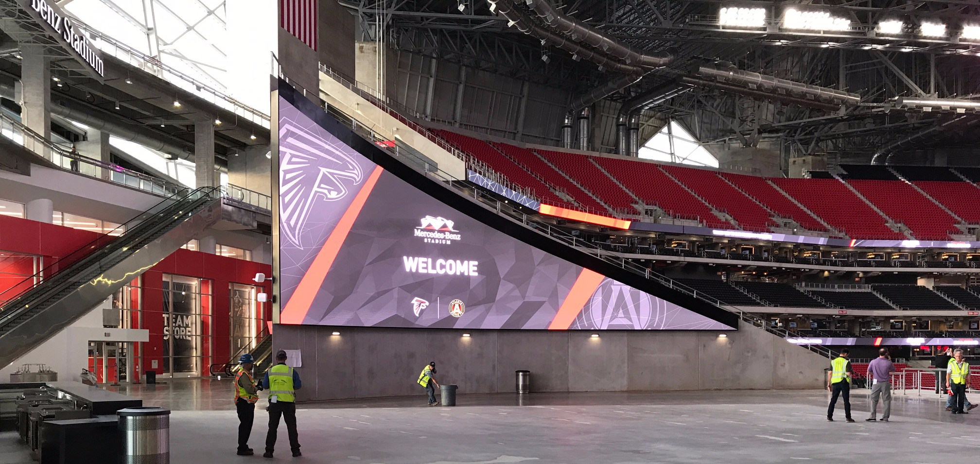 Media Flocks To Mercedes-Benz Stadium