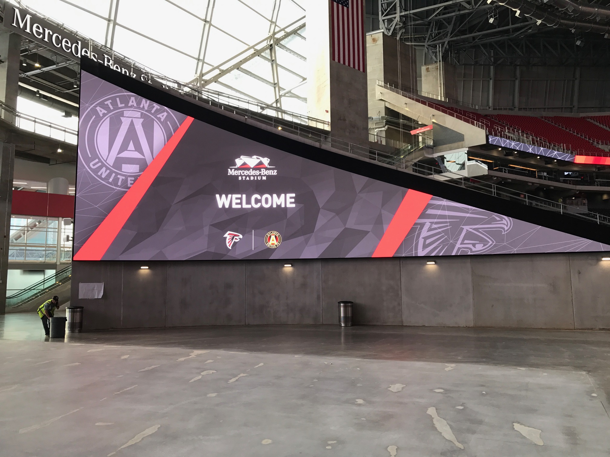 Media Flocks To Mercedes-Benz Stadium