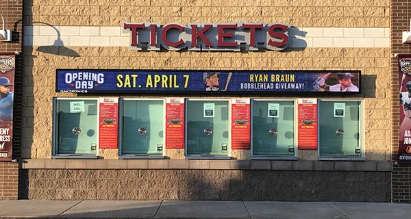 Daktronics Minor League Sport Video Scoreboards and Sound Systems