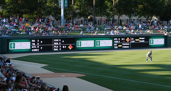 Daktronics Minor League Sport Video Scoreboards and Sound Systems
