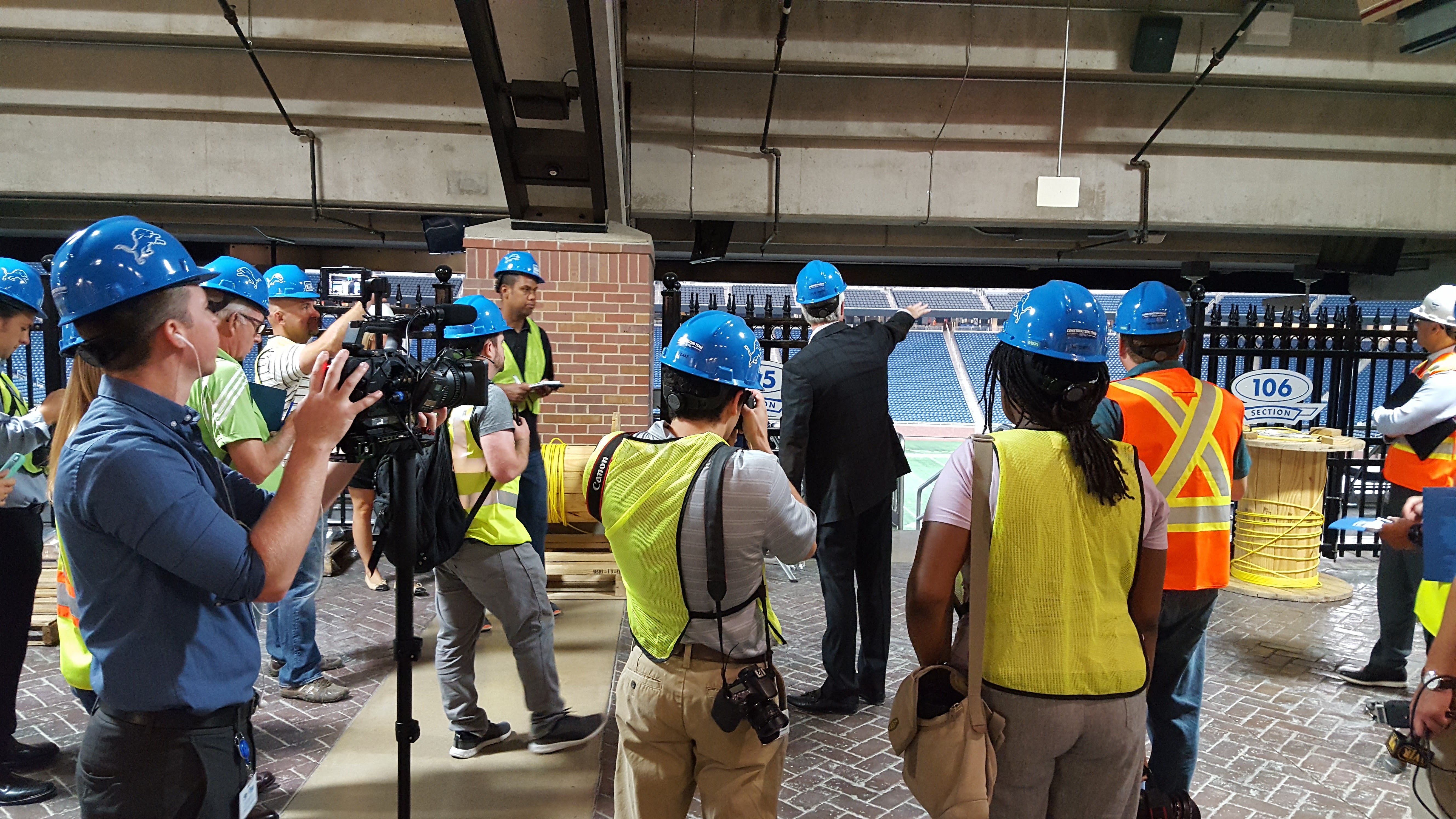 A Media Frenzy at New Ford Field
