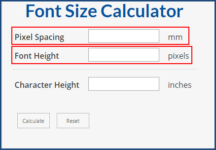 Use the Venus Font Size Calculator