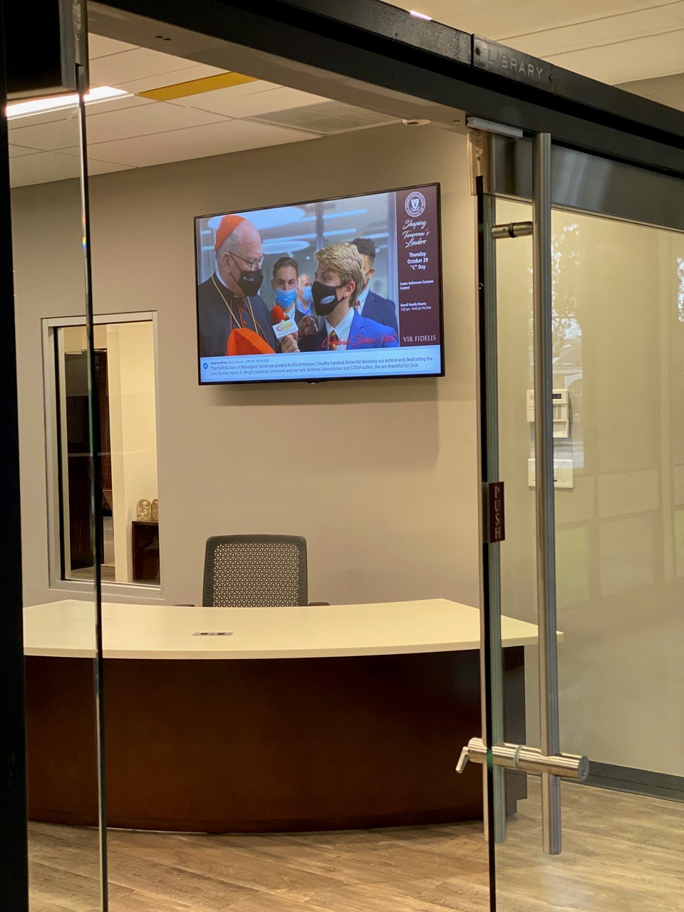 School uses digital LCD boards to keep students informed and engaged