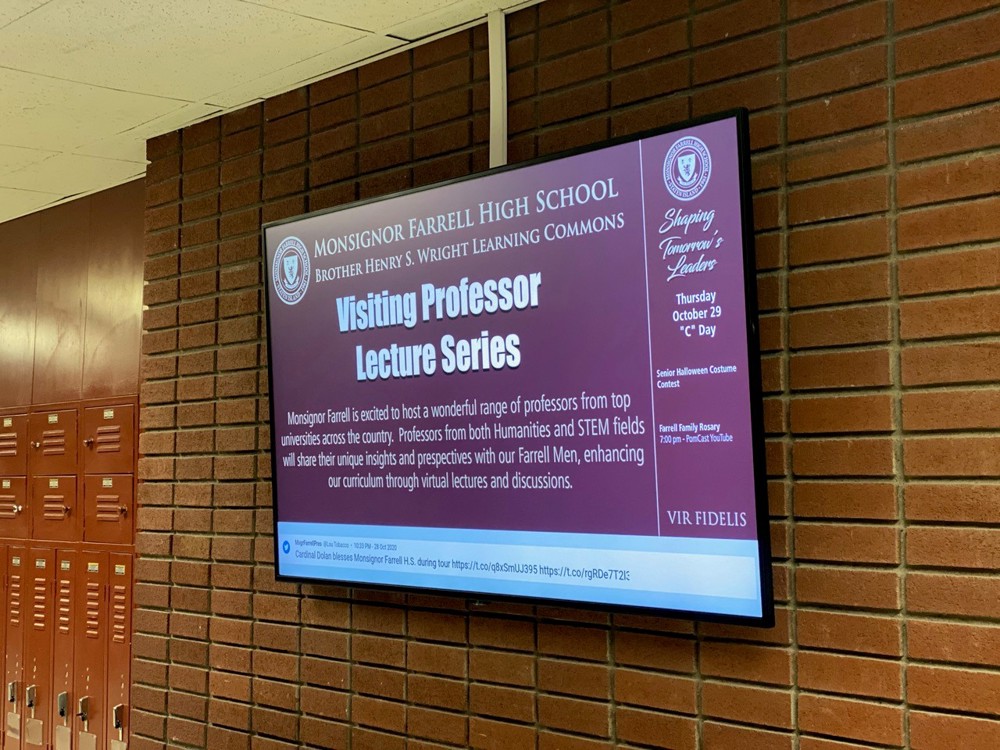 School uses digital LCD boards to keep students informed and engaged