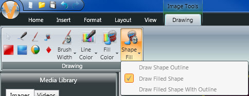 Image Tools: Drawing Tab