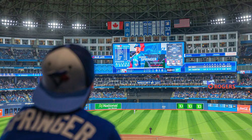 Daktronics Major League Sport Video Scoreboards and Sound Systems