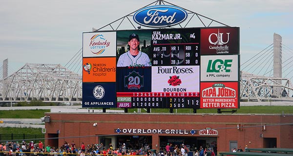 Daktronics Minor League Sport Video Scoreboards and Sound Systems