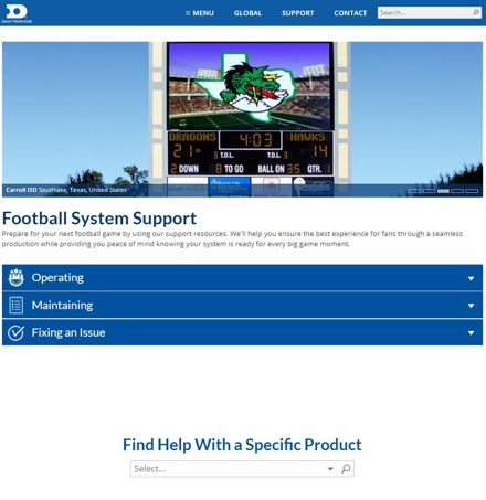 New Daktronics Sport Specific Support Pages Now Available