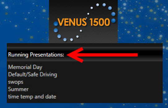 Venus 1500 Tips: Running Presentations, Stored Presentations, and ...