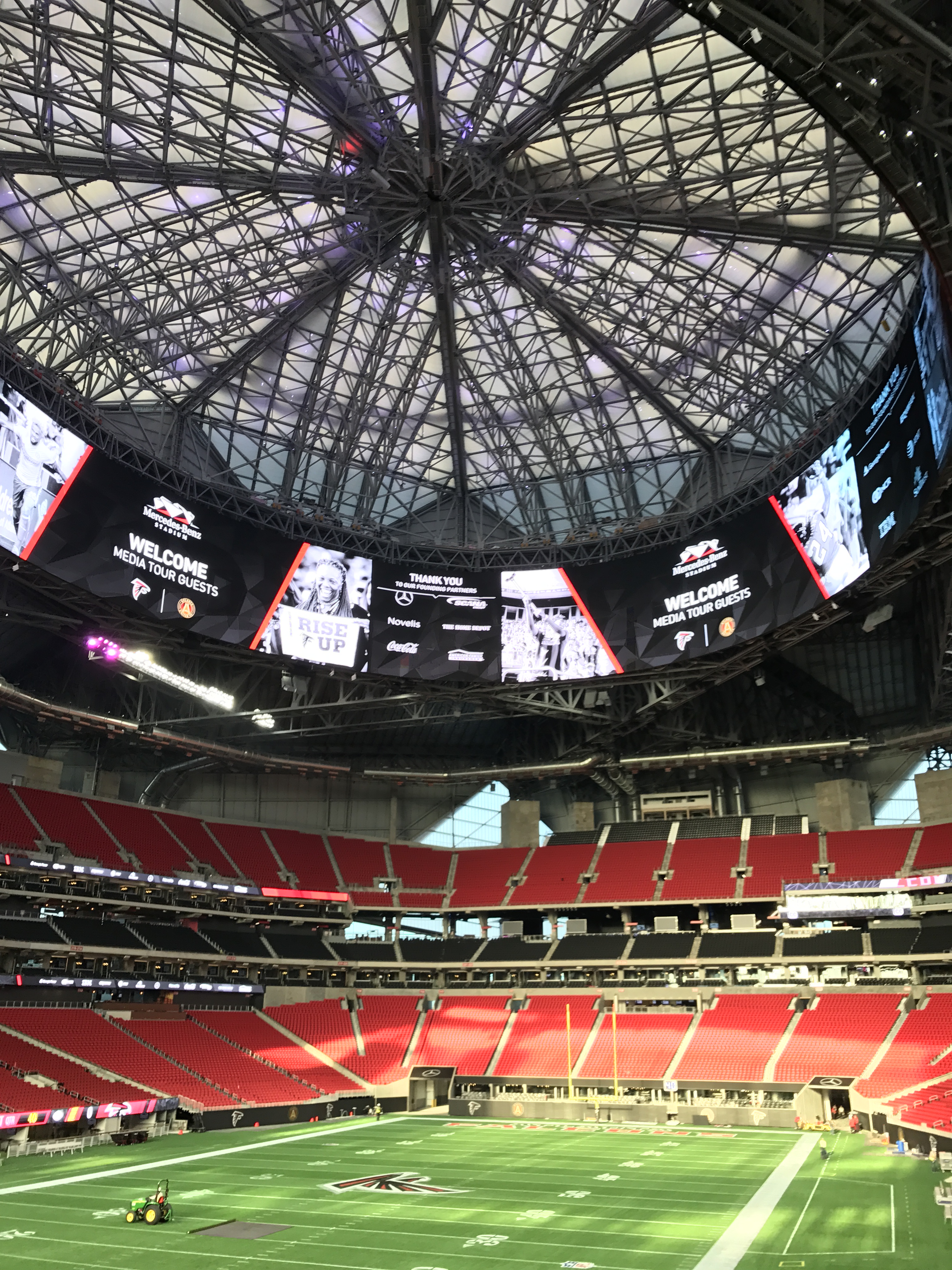 Media Flocks To Mercedes-Benz Stadium