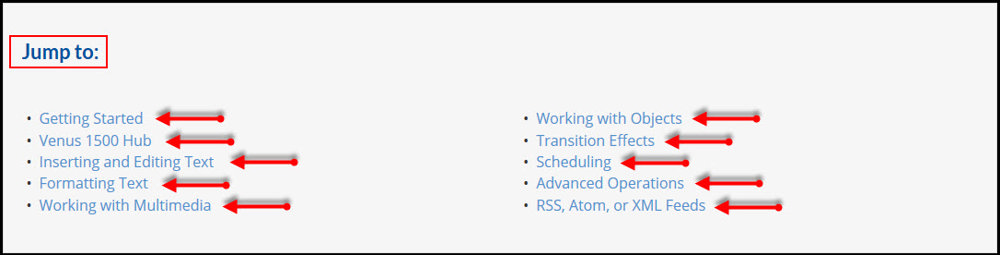 Take a Tour of the Venus® 1500 Learning Center