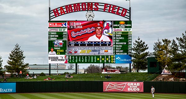 Daktronics Minor League Sport Video Scoreboards and Sound Systems