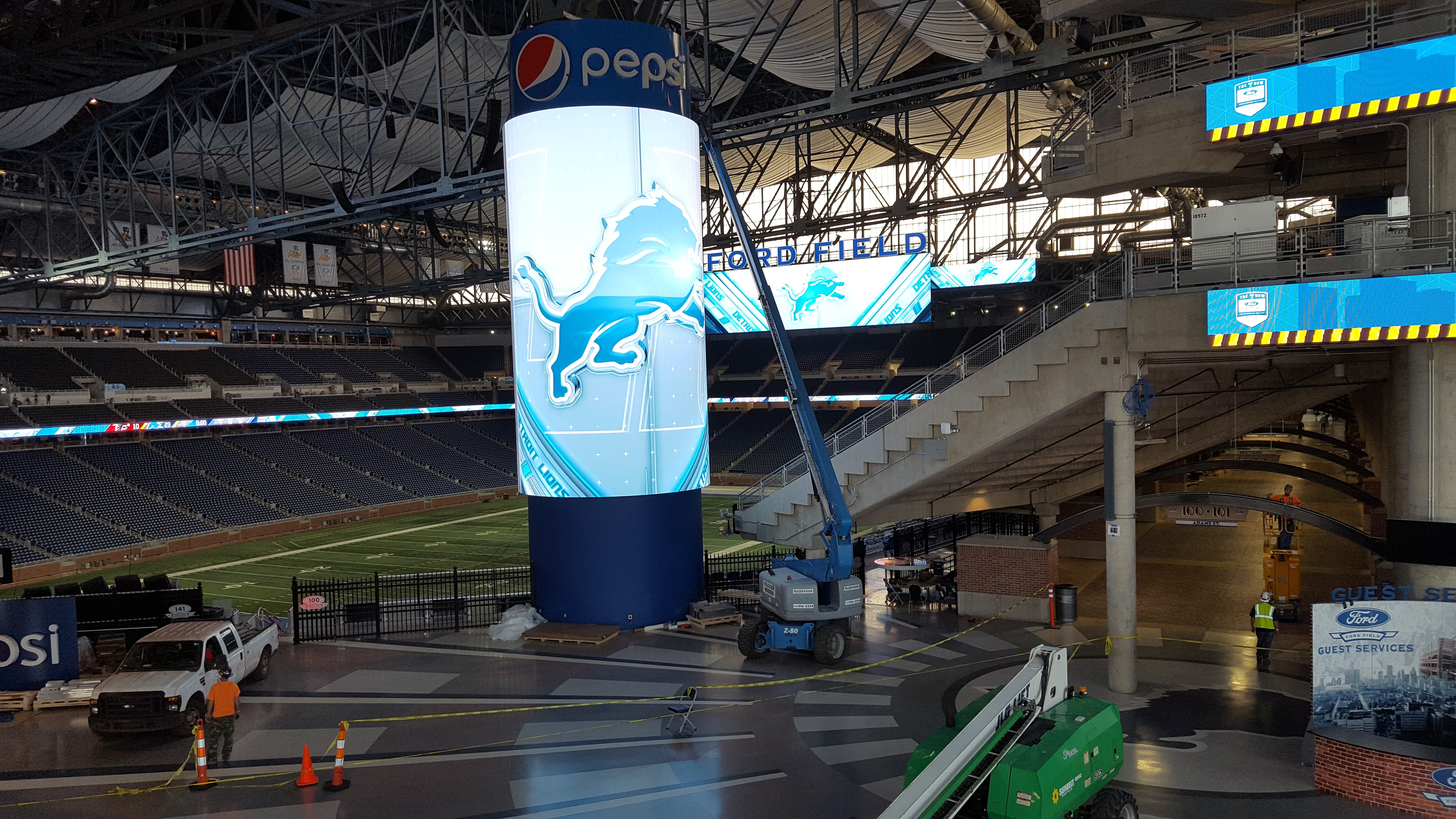 A Media Frenzy at New Ford Field