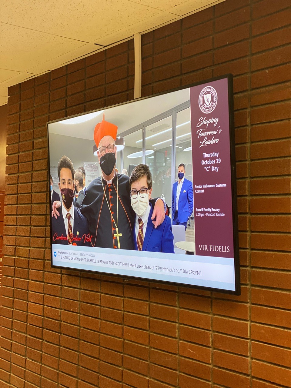 School uses digital LCD boards to keep students informed and engaged