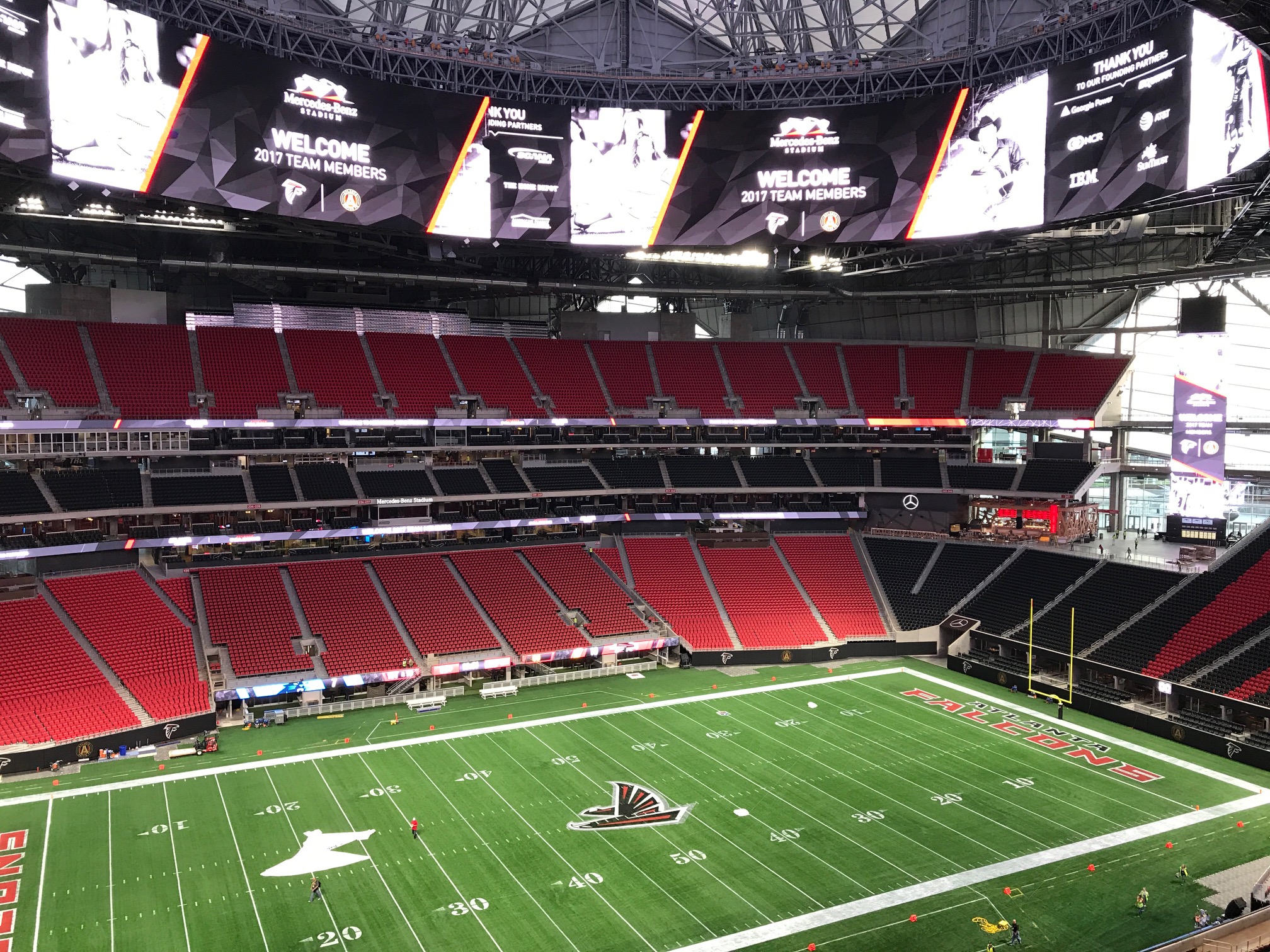 Media Flocks To Mercedes-Benz Stadium