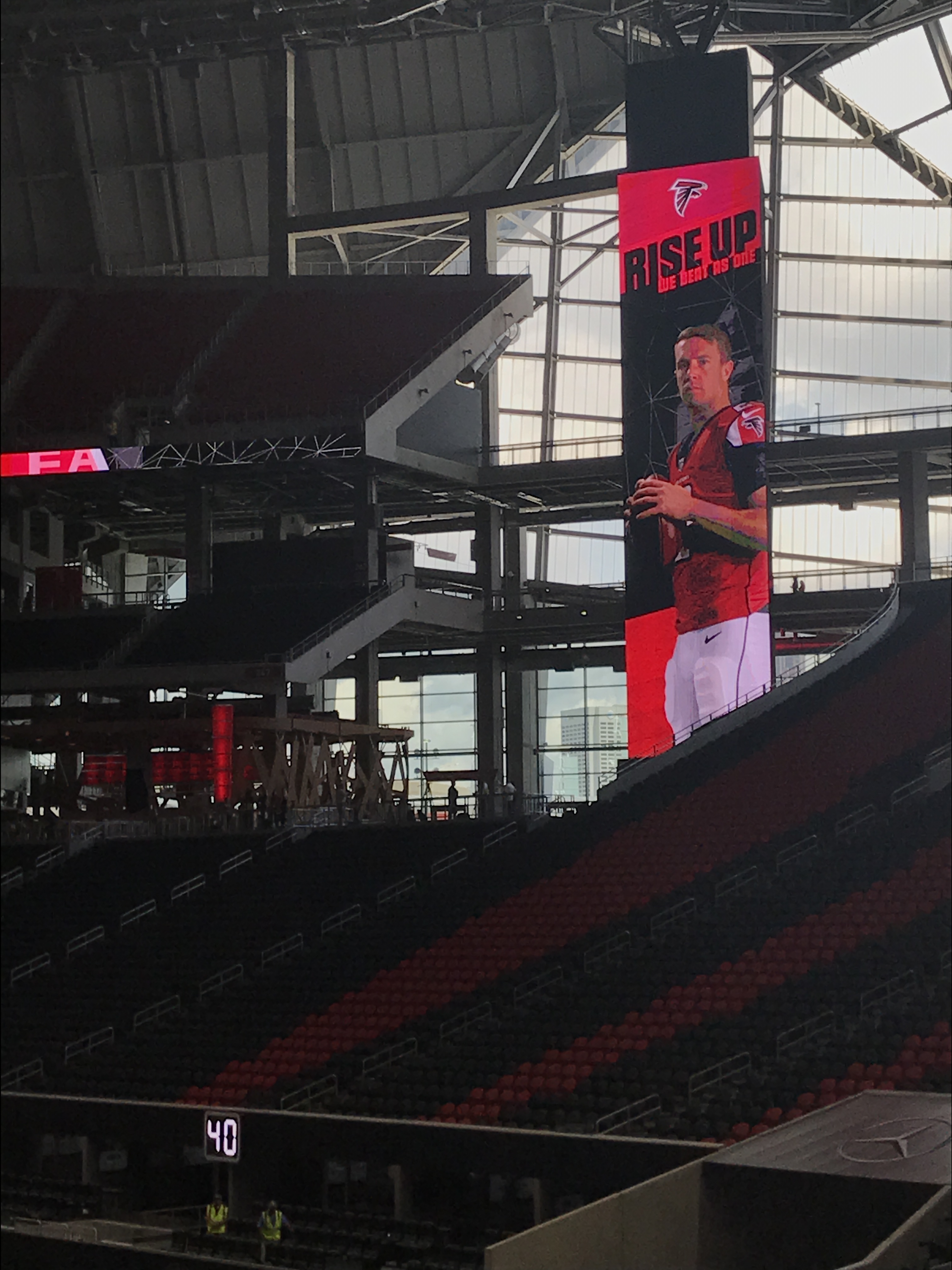 Media Flocks To Mercedes-Benz Stadium