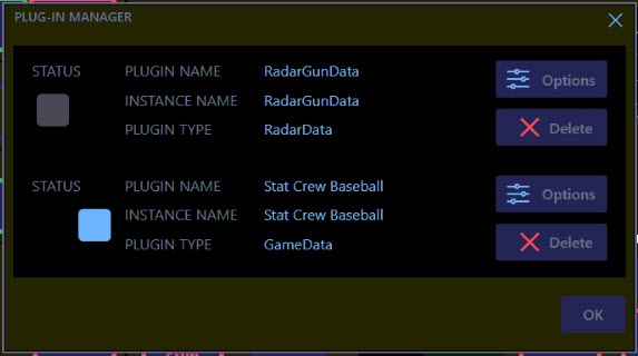 SportApp: How do I configure Stat Crew baseball plug-in